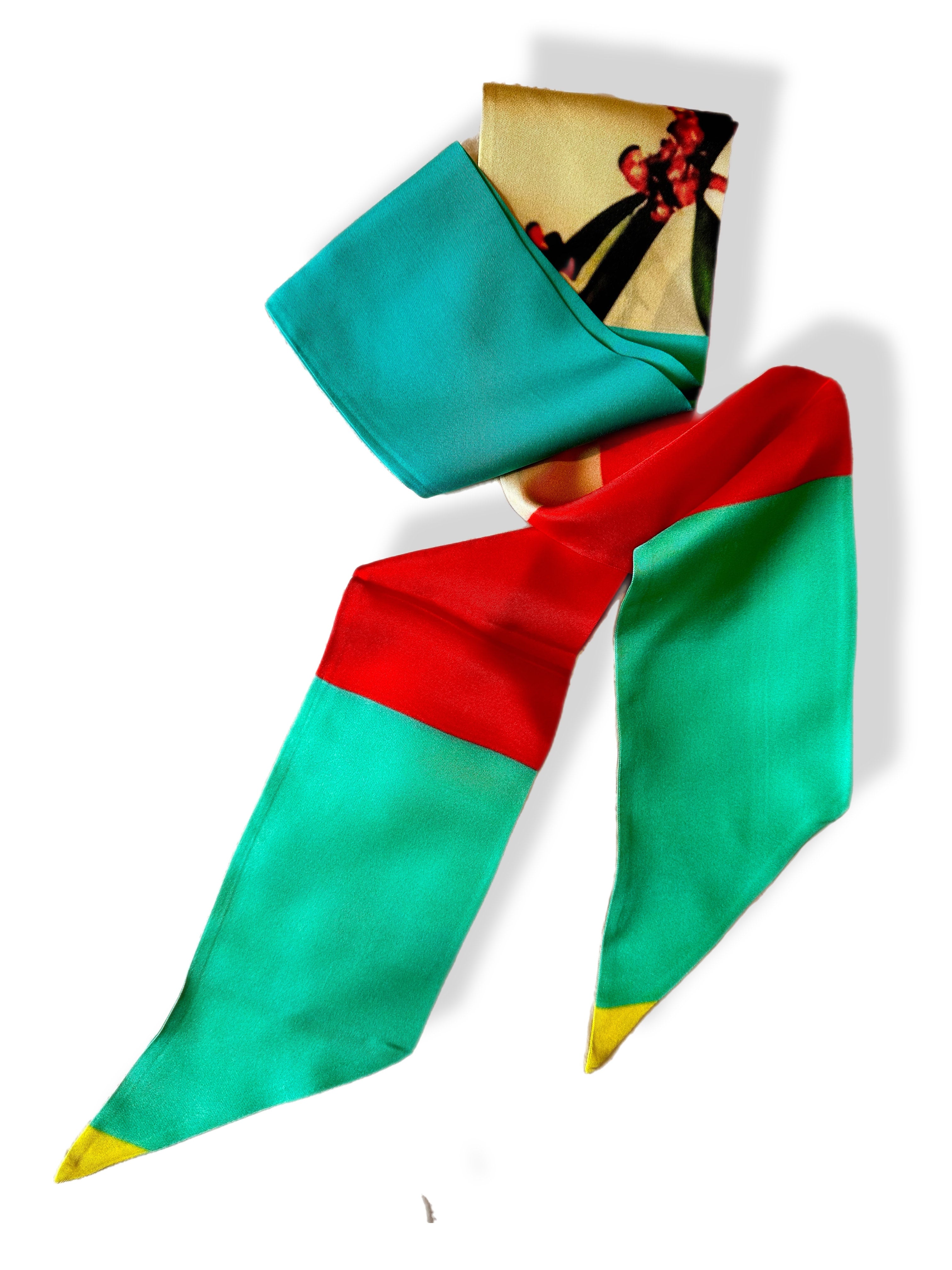 Silk Sash: Poppy Neon Stripe | Saint Stella M